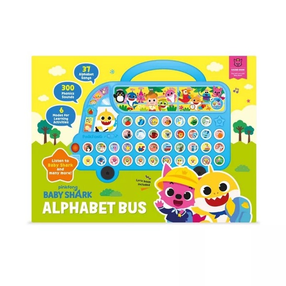 Pink Fong | Toys | Pinkfong Baby Shark Abc Alphabet Bus Pad In Blue ...